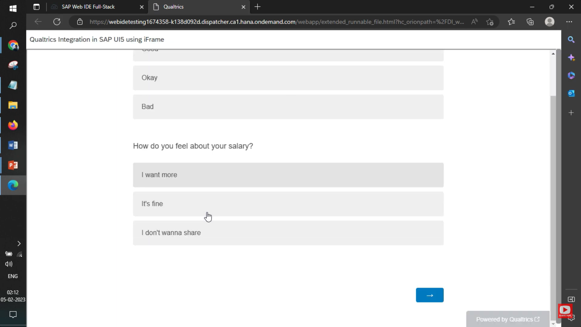 Integrate Qualtrics Surveys In SAP UI5 Using JavaScript - Go Coding